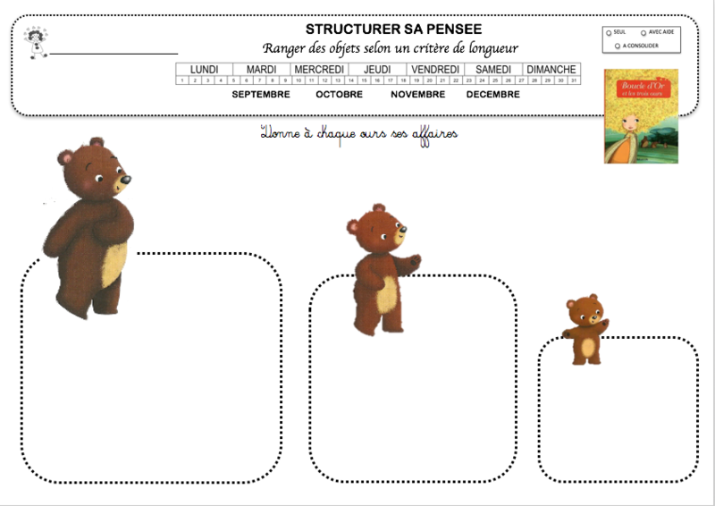 Boucle d'or et les 3 ours - La maternelle de Vivi