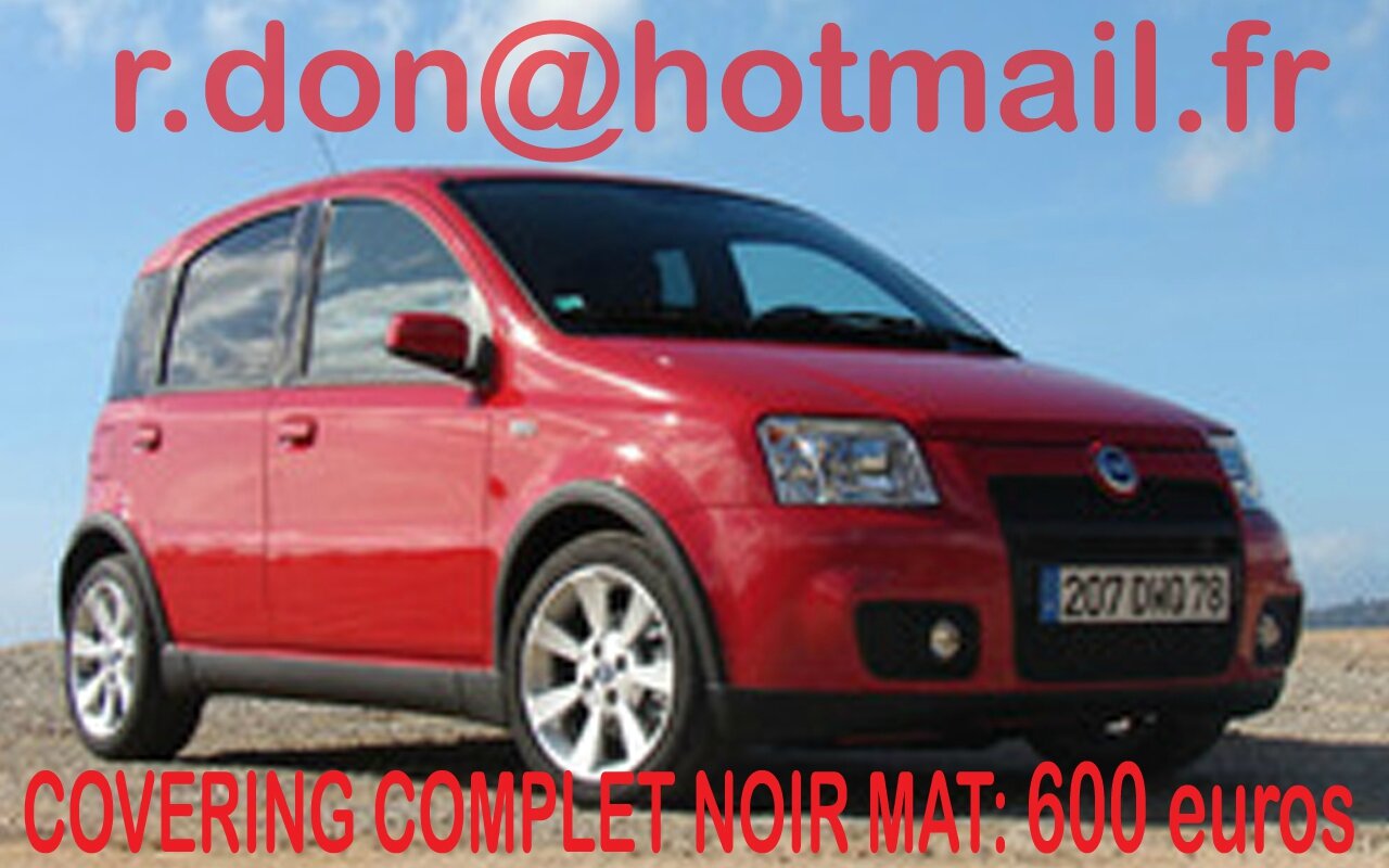 Fiat Panda, covering Fiat Panda noir mat